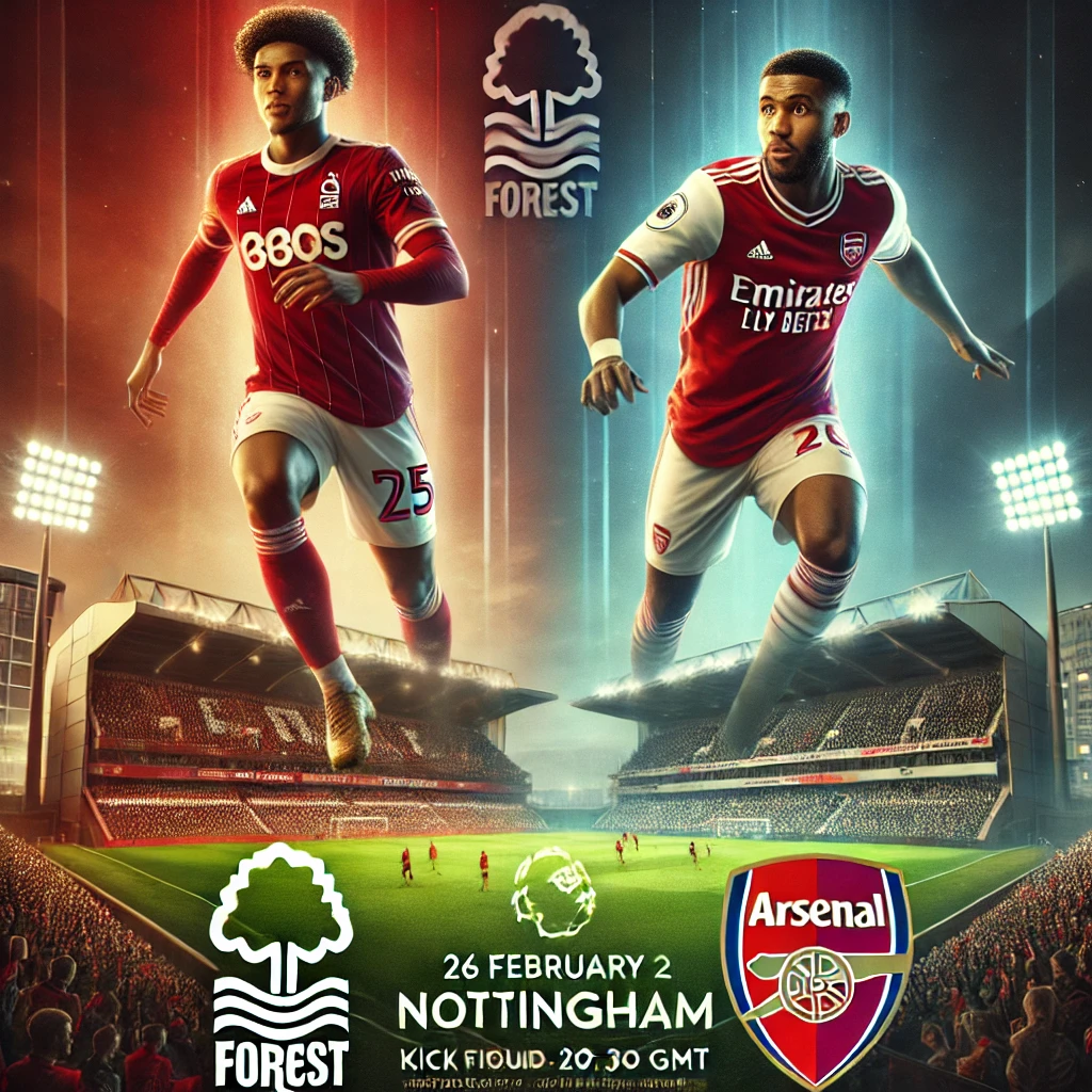 Nottingham Forest vs Arsenal in City Ground, Nottingham