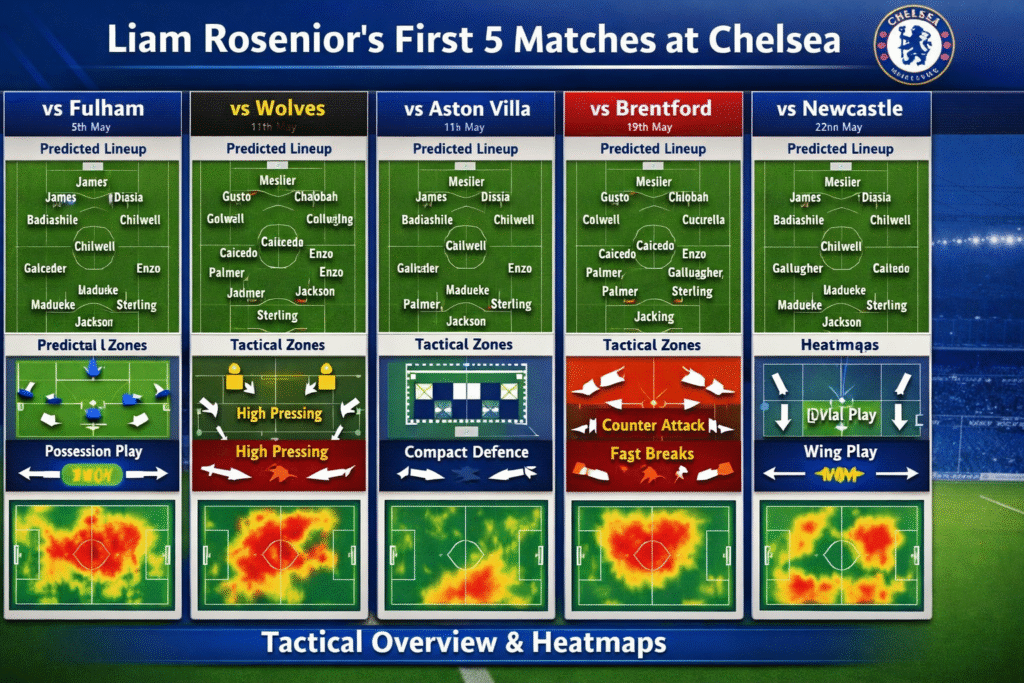 Liam Rosenior First 5 Epl Matches at Chelsea Tactical Review