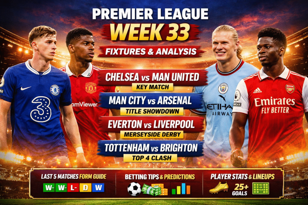 Premier League Week 33 Fixtures & Full Match Analysis (2026)